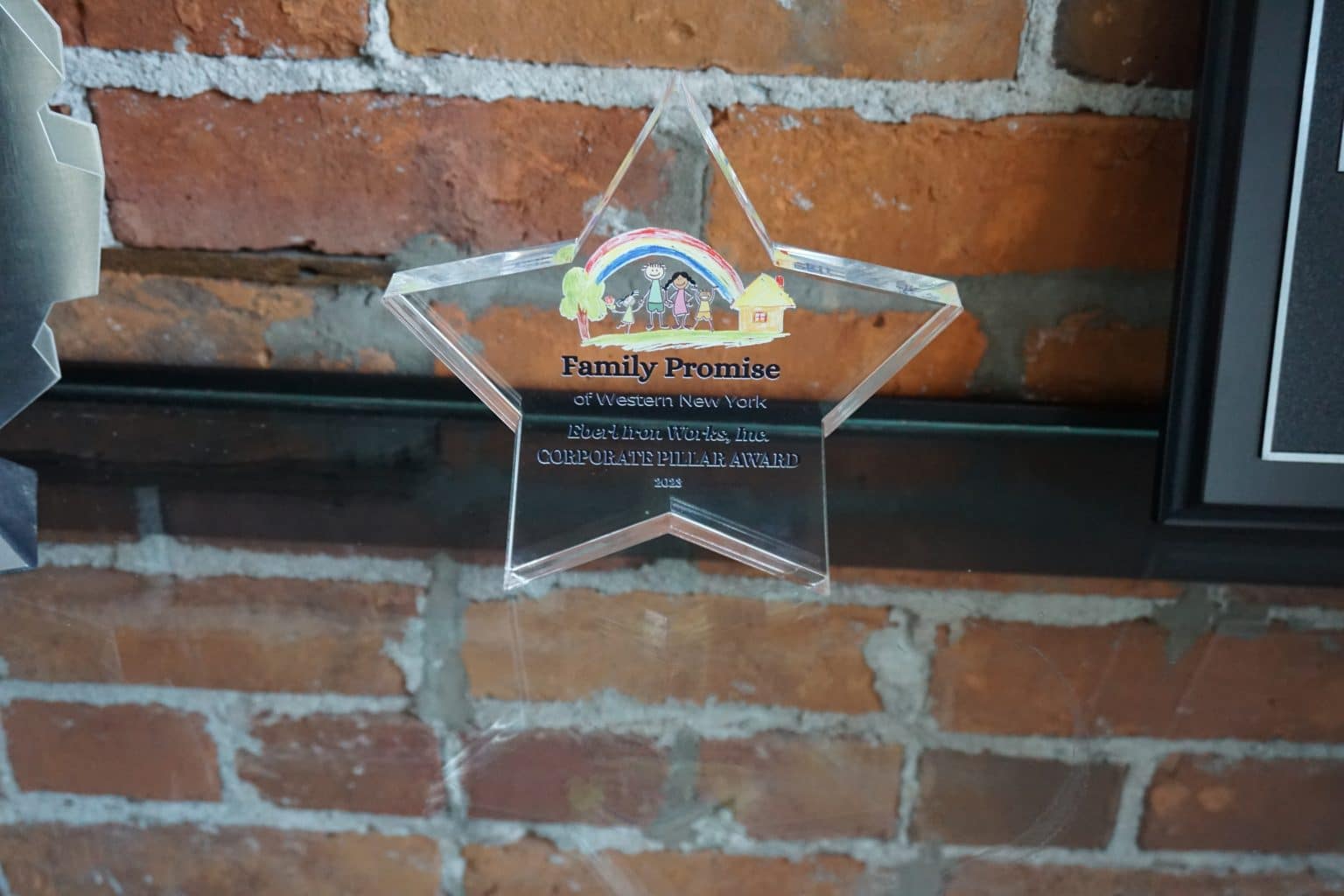 Family Promise Corporate Pillar Award Presented to Eberl Iron